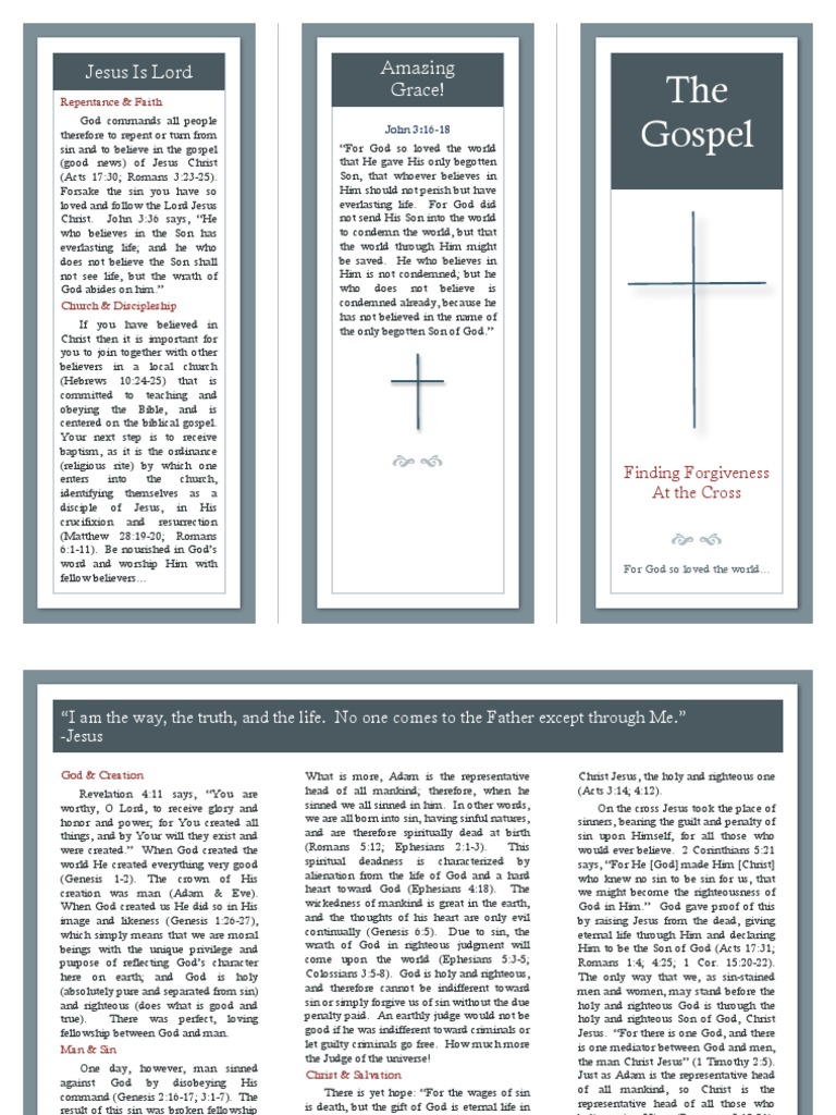 Gospel Tract Brochure Blank Address | PDF | Sin | Eternal Life ...
