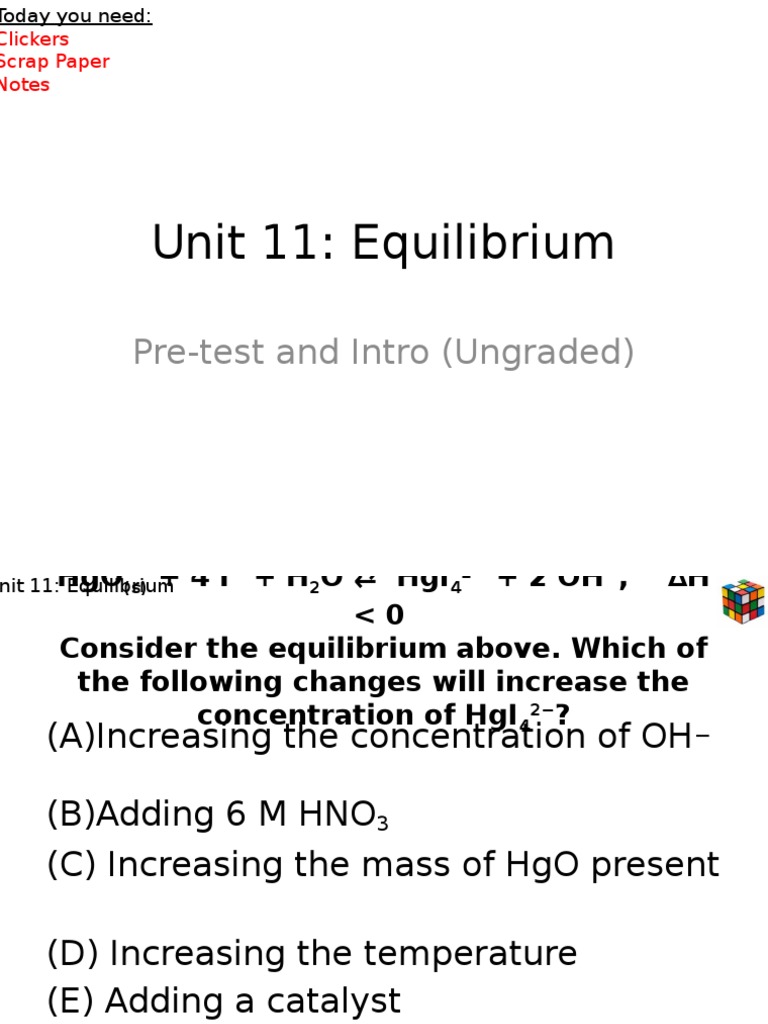 Unit 11 Pre-Test | PDF | Science & Mathematics