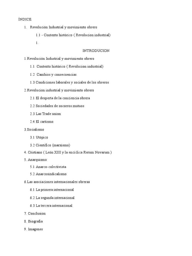 Revolución Industrial y Movimiento Obrero | PDF | Movimientos sociales ...