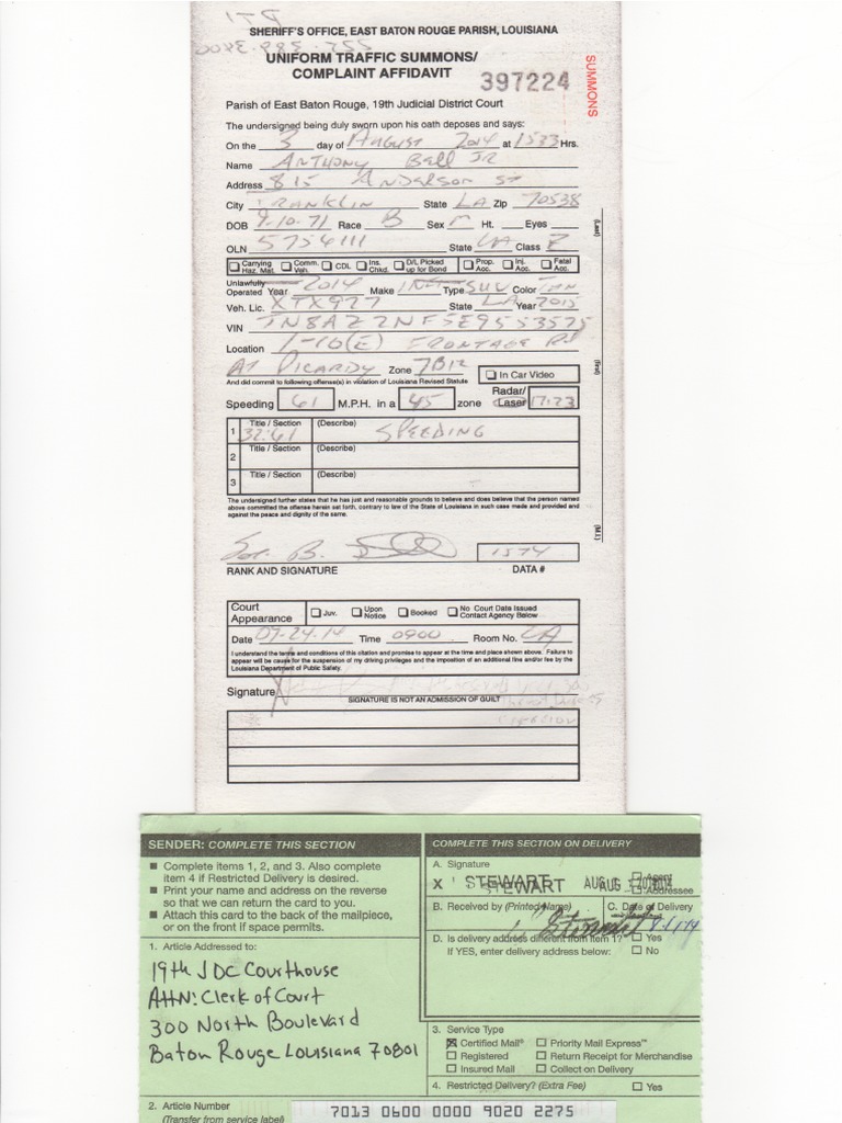 Ticket:Letter:Dismissal | PDF