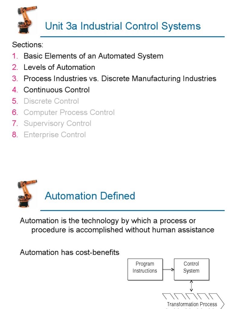 Overview of Industrial Control Systems | PDF | Automation | Control System