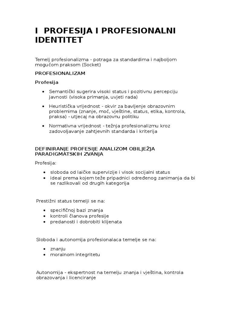 PROFESIJA | PDF