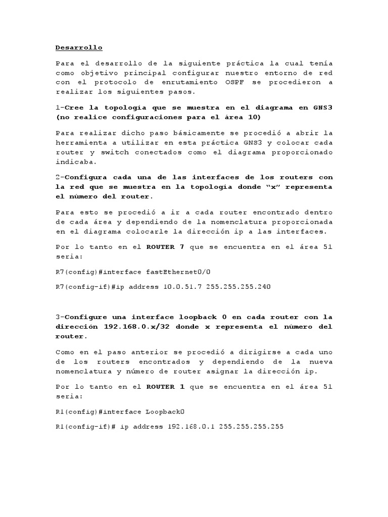 Practica de Laboratorio OSPF | PDF | Enrutador (Computación) | Protocolos de comunicaciones