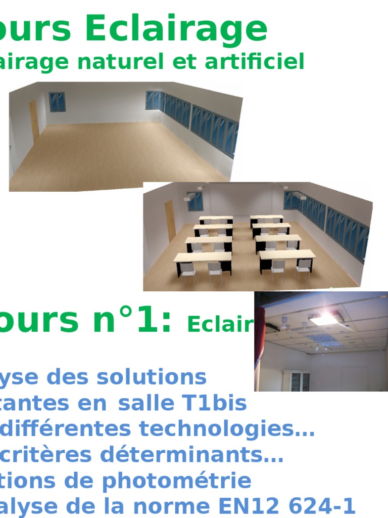Support Cours Eclairage | PDF | Lumière | Optique