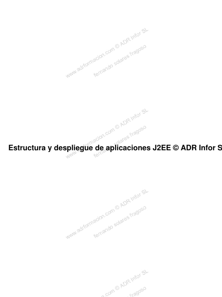 Estructura y Despliegue de Aplicaciones WEB | PDF | Servlet Java | Páginas del servidor Java