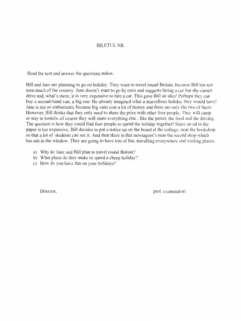 Subiecte Oral Engleza Bilingv | PDF | Nutrition | Diets