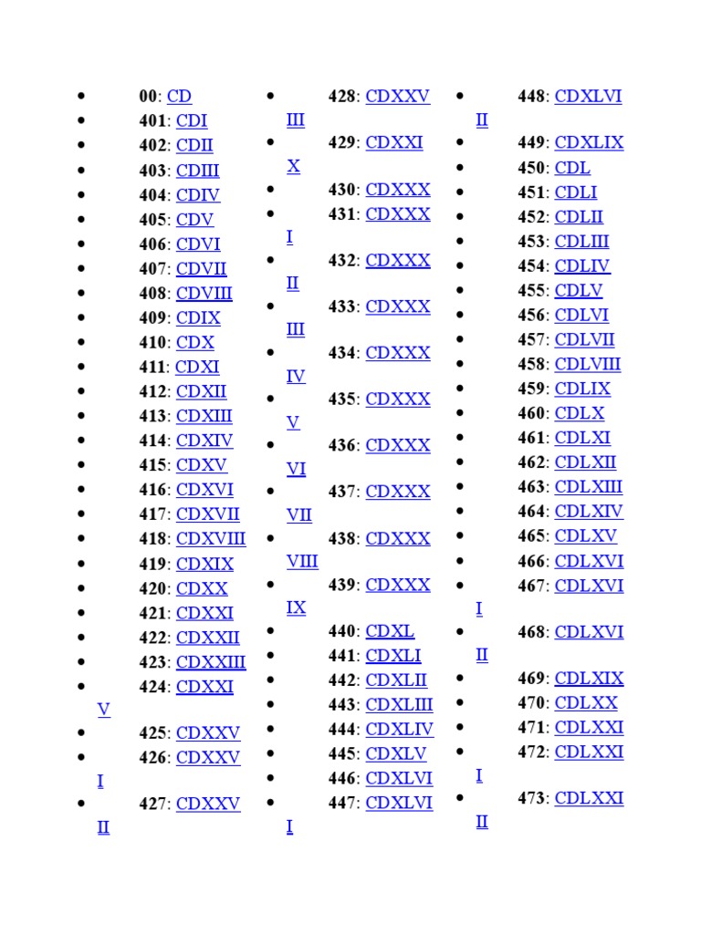 Números Romanos 400-700 | PDF