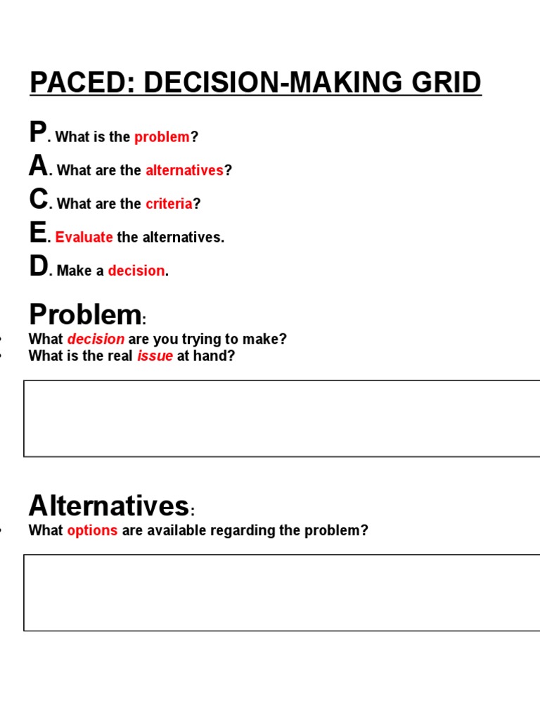 Decision-Making Guide for Students | PDF