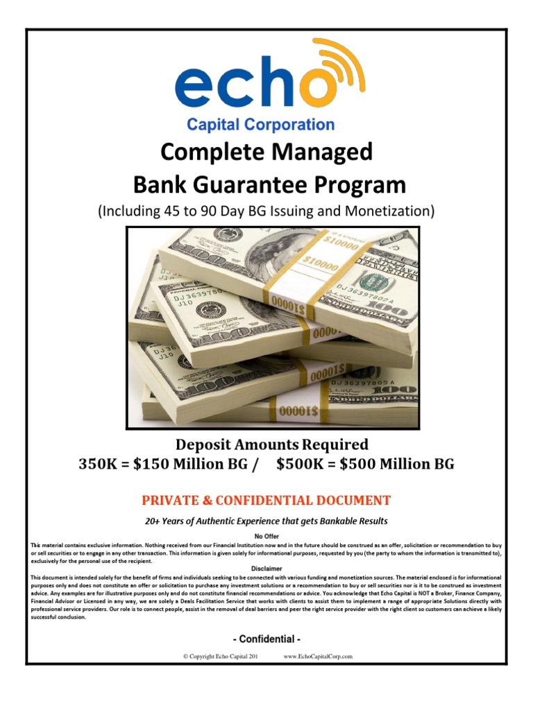 ECC Bank Guarantee Project Overview | PDF | Financial Transaction | Law ...