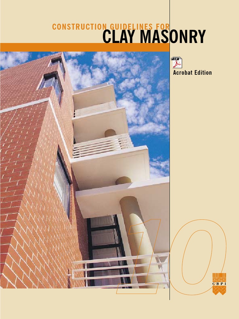 Construction Guidelines For Clay Masonry | PDF | Mortar (Masonry ...