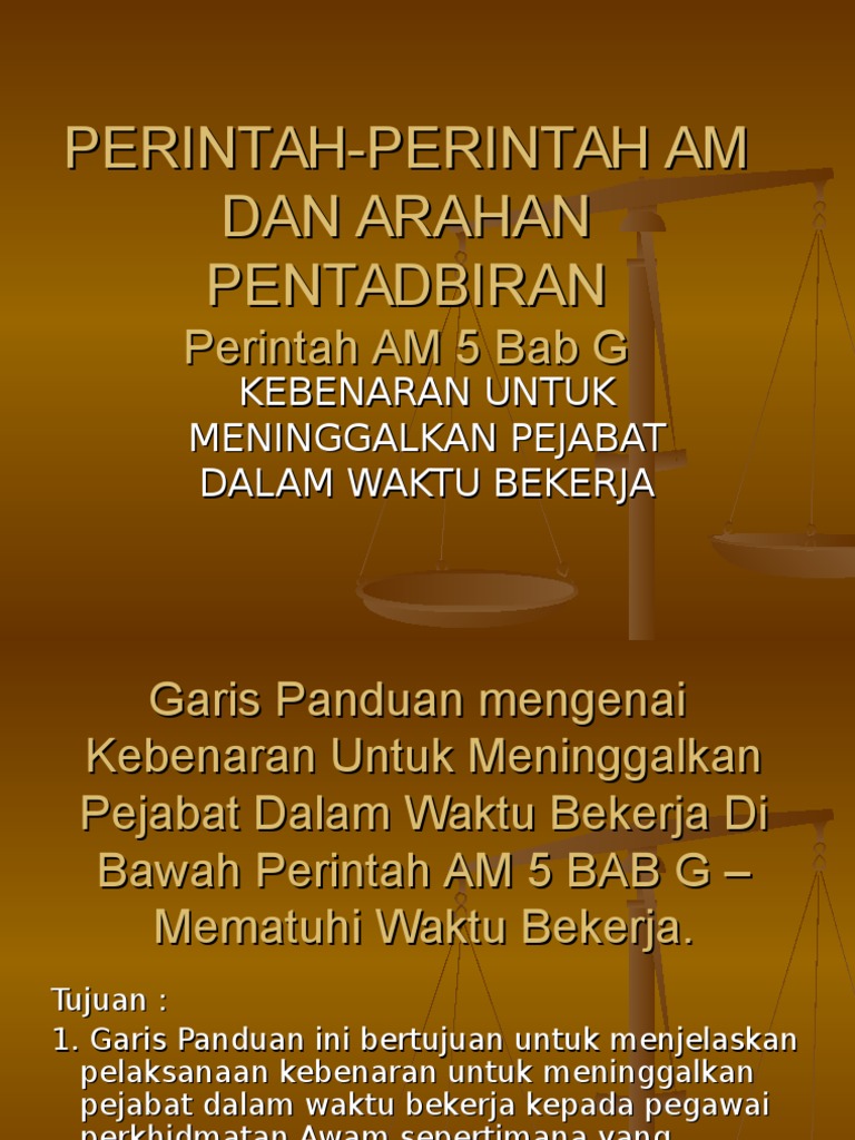 Perintah-Perintah Am Dan Arahan Pentadbiran | PDF