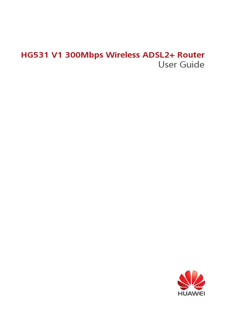 HG531 V1 300Mbps Wireless ADSL2+ Router - User Guide - 03 - English PDF ...