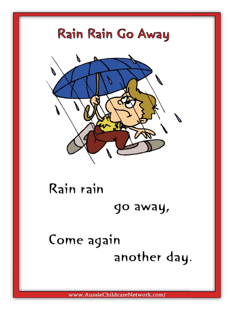 Rain Rain Go Away Printable Nursery Rhymes | PDF
