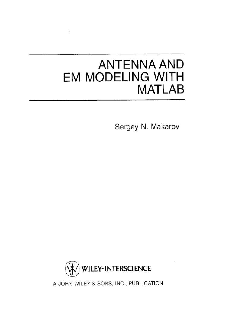 Antenna and EM Modelling With Matlab | PDF