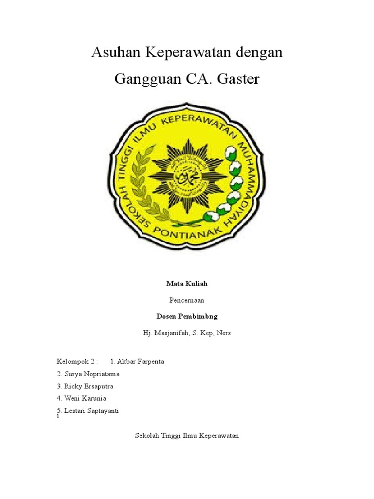 Kelompok 2 Askep CA. Gaster | PDF