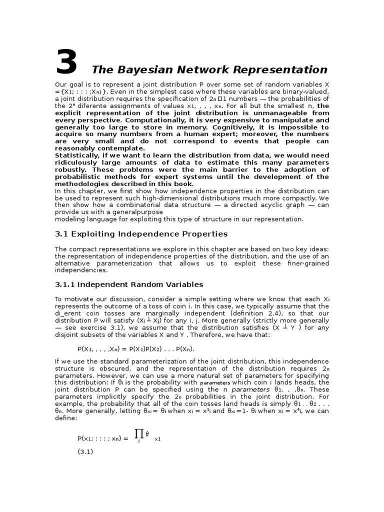 Bayesian Network Representation | PDF | Bayesian Network | Probability Distribution