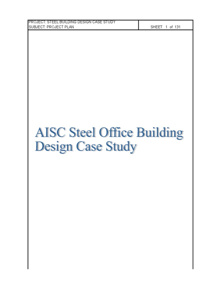 Steel Building Design Case Study Calculations | PDF | Framing ...
