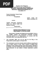 Motion For Extension of Time | PDF | Government Institutions | Separation Of Powers