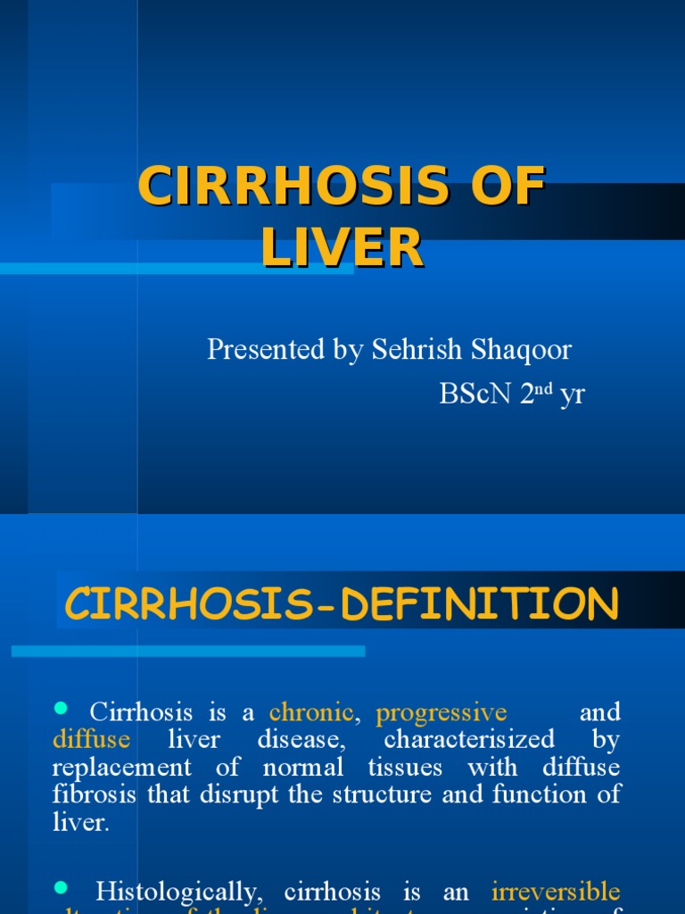 Cirrhosis of Liver | PDF | Cirrhosis | Liver