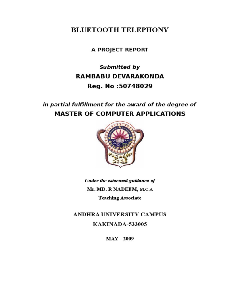 Final Year Project Abstract | PDF | Bluetooth | Wireless Lan