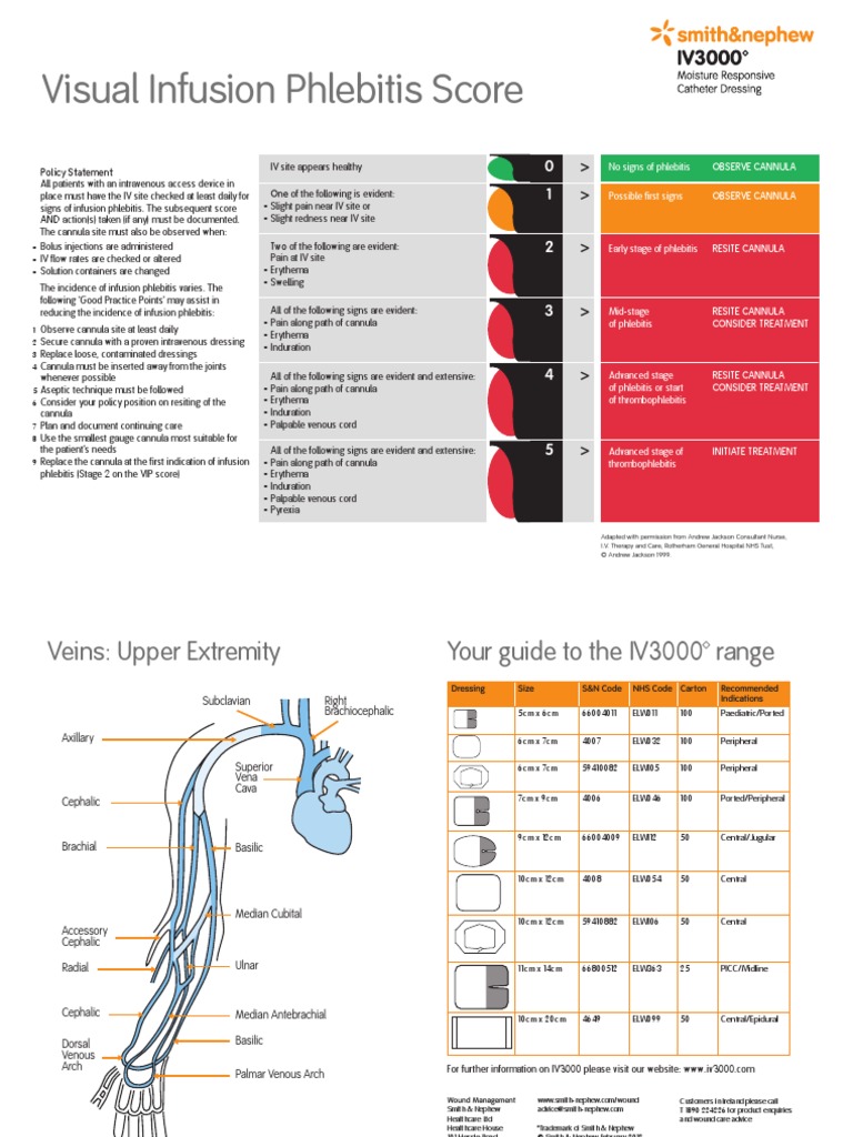 Visual Infusion Phlebitis Score | Intravenous Therapy | Clinical Medicine