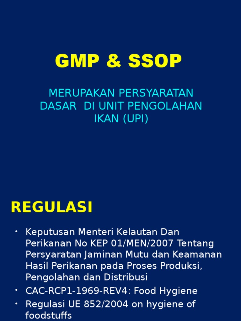 GMP - Ssop | PDF