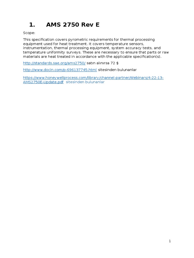 AMS 2750 Rev E | PDF