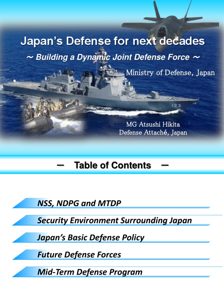 Japan's Defense For Next Decades: Building A Dynamic Joint Defense ...