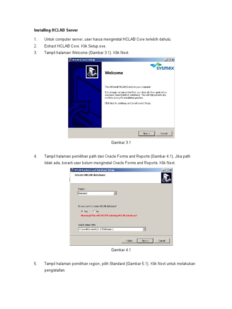 Manual Guide Installing HCLAB | PDF