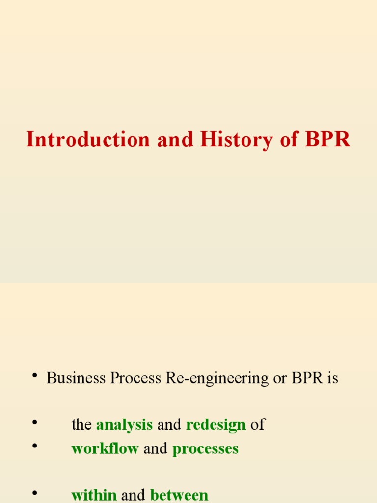 Introduction and History of BPR | PDF | Business Process | Accountability