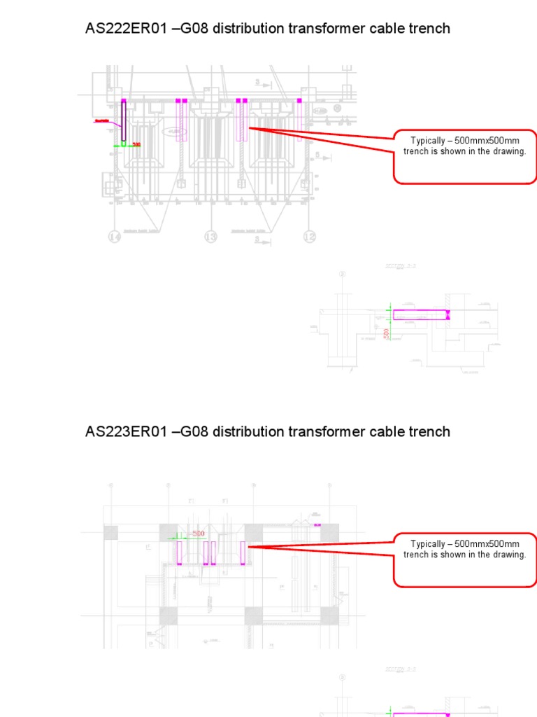 Distribution Transformer Cable Trench Guide | PDF | Technology ...