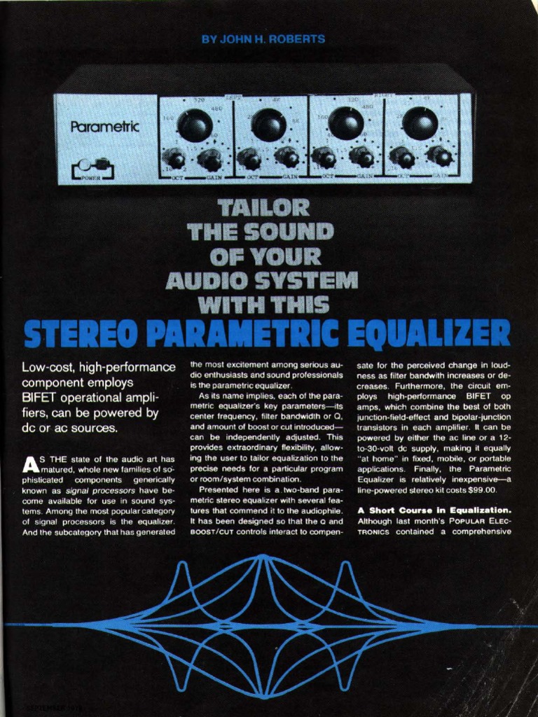 John Roberts Parametric EQ Audio Project | PDF