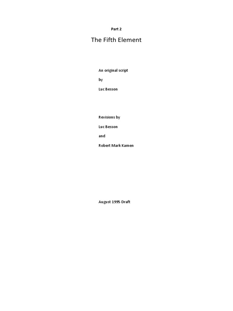 Part2 The Fifth Element Script | PDF | Flight Attendant | Space Shuttle