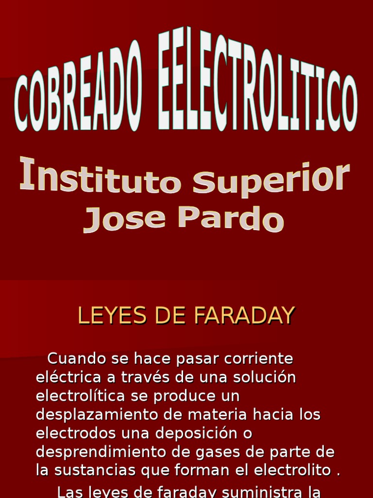 Cobreado Pdf Cobre Electrólito