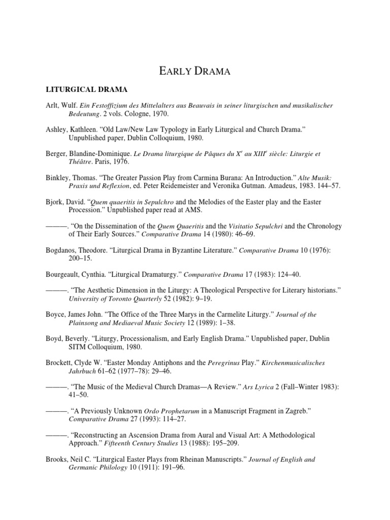 Arly Rama: Liturgical Drama | PDF | English Drama | English Literature