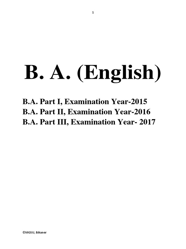 B. A.English PDF | PDF | English Literature | Poetry