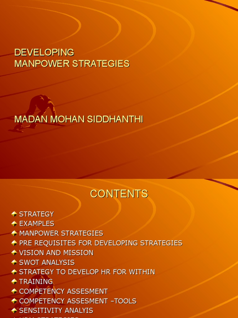Developing Manpower Strategies | PDF | Strategic Management | Human Resources