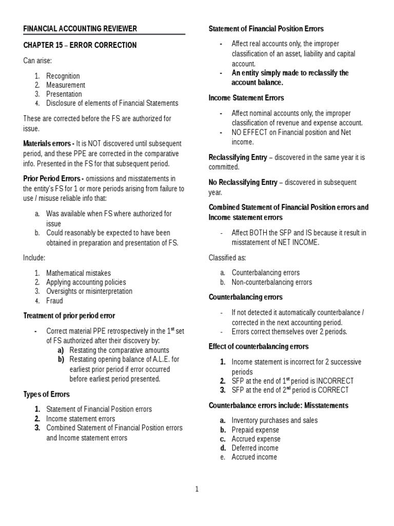 Financial Accounting Reviewer - Finals | PDF | Income Statement ...