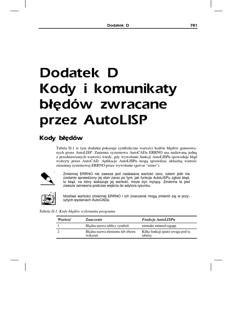 AutoLISP Kody Błędów | PDF