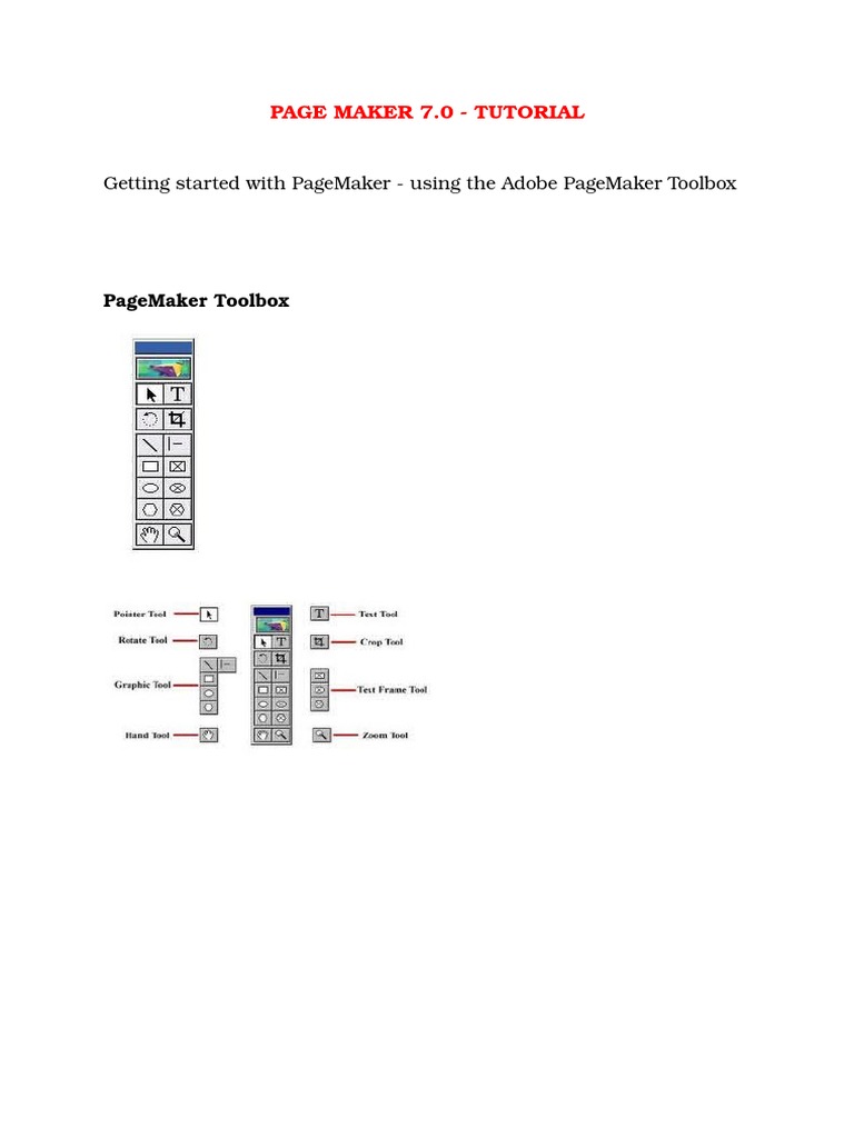 PageMaker7.0 Tutorial | PDF | Page Layout | Text