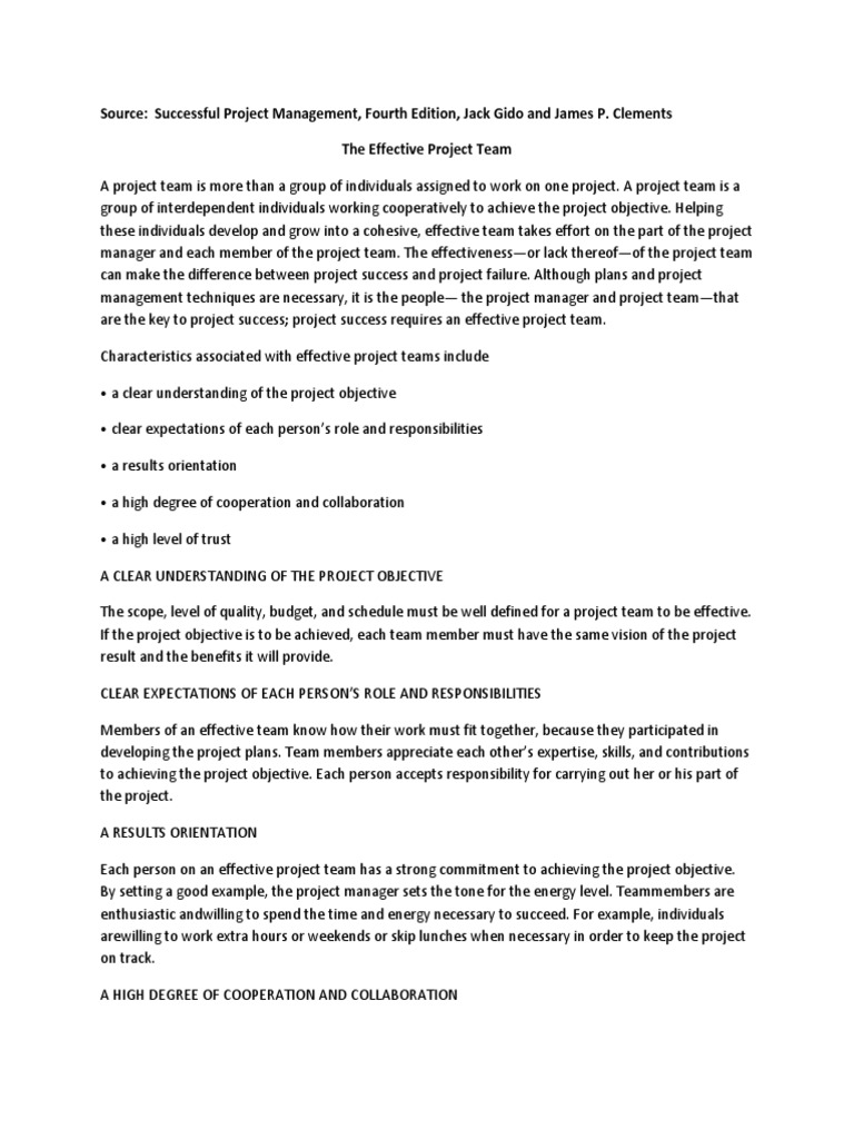 The Effective Project Team | PDF | Applied Psychology | Cognitive Science