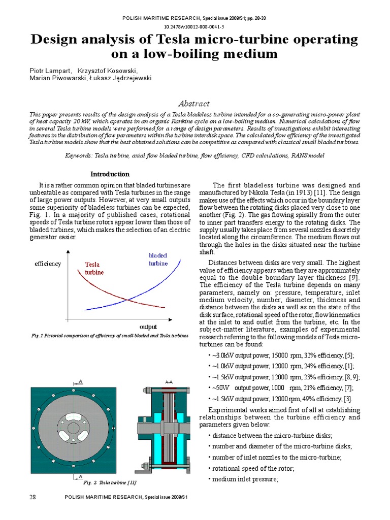Design Analysis of Tesla Micro-Turbine Operating On A Low-Boiling ...