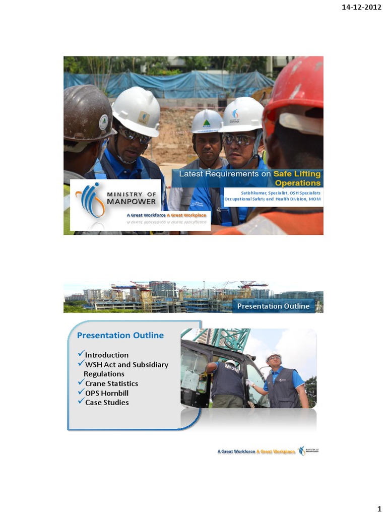 Regulatory Requirements and Guidelines for Safe Lifting Operations ...