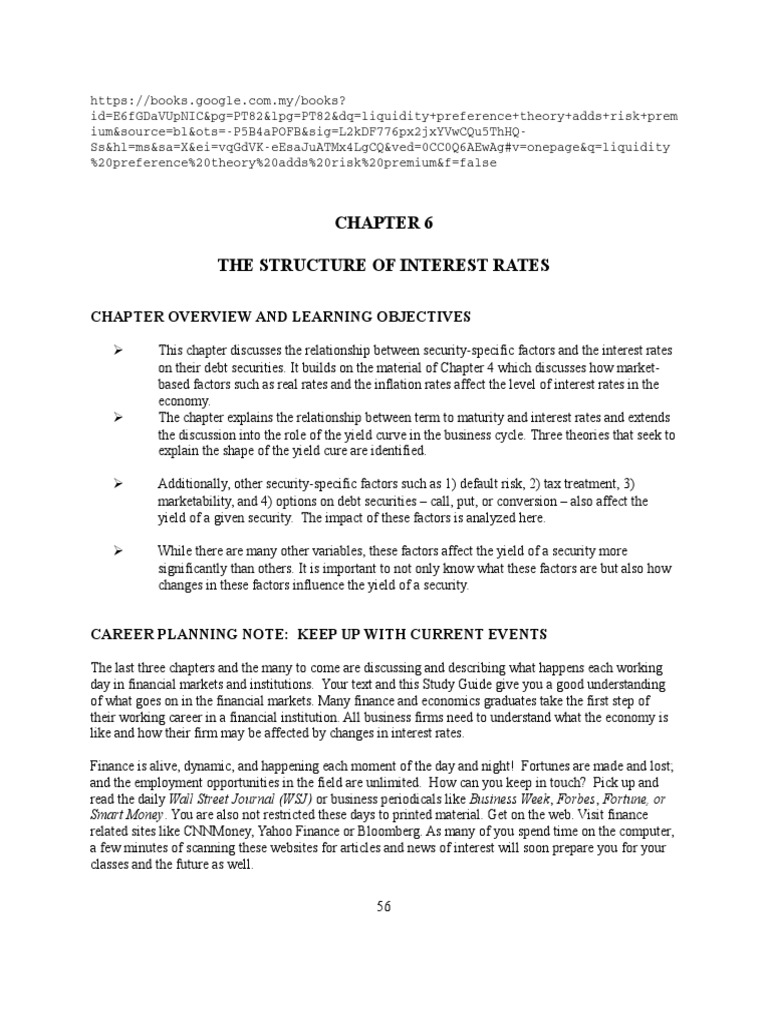 The Structure of Interest Rates (Note) | PDF | Yield Curve | Bonds ...