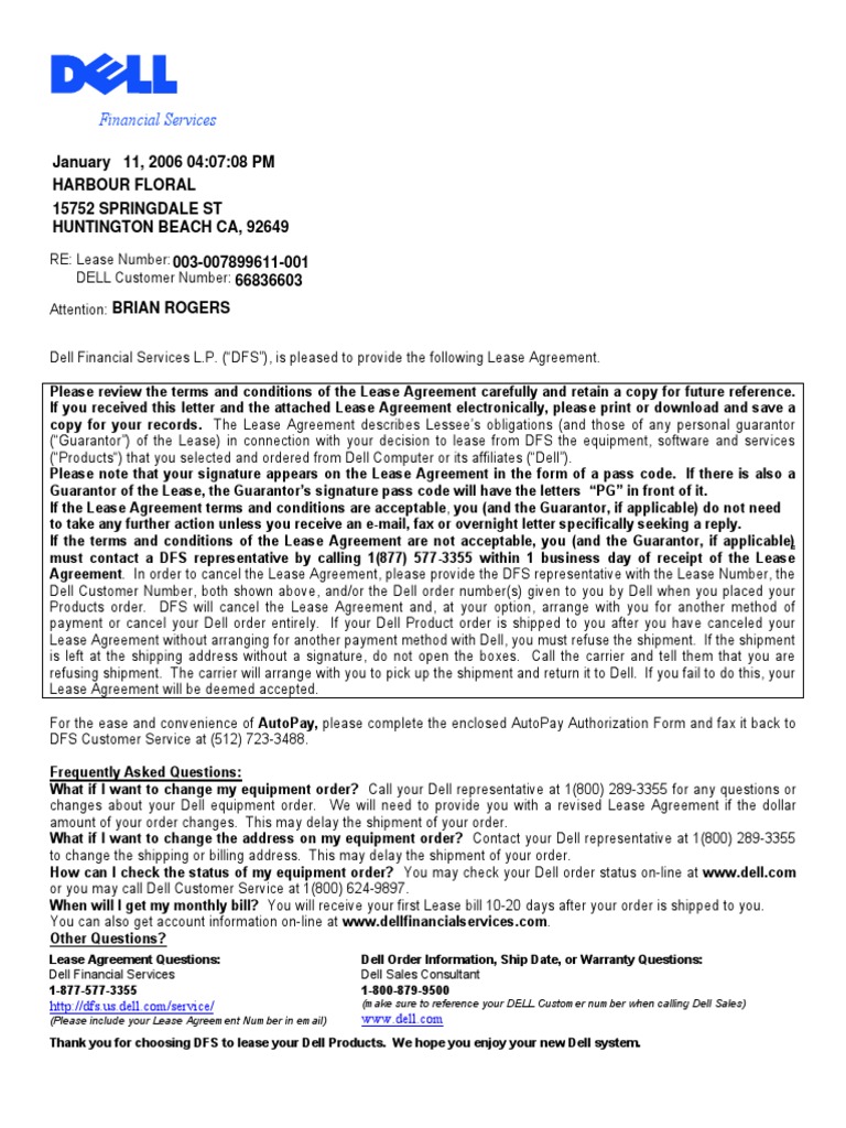 Dell Laptop | PDF | Arbitration | Lease