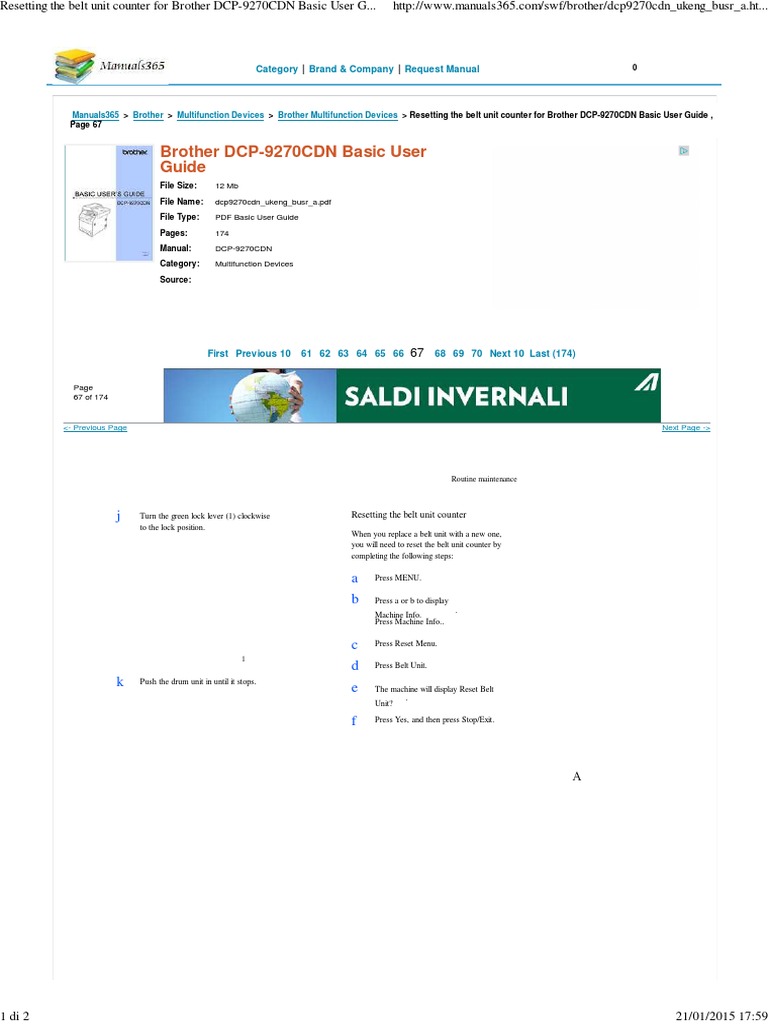 Brother DCP-9270CDN Basic User Guide: Category Brand & Company Request ...