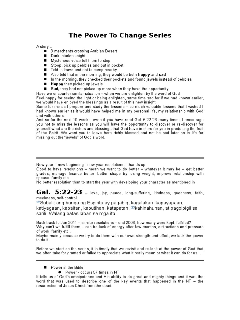 Fruit of Spirit Lesson 1 | PDF | Fruit Of The Holy Spirit | Born Again