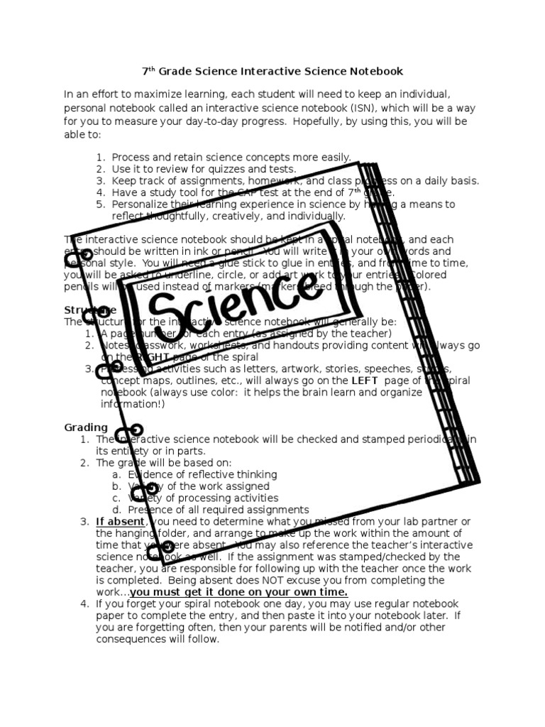 7th Grade Science Homework