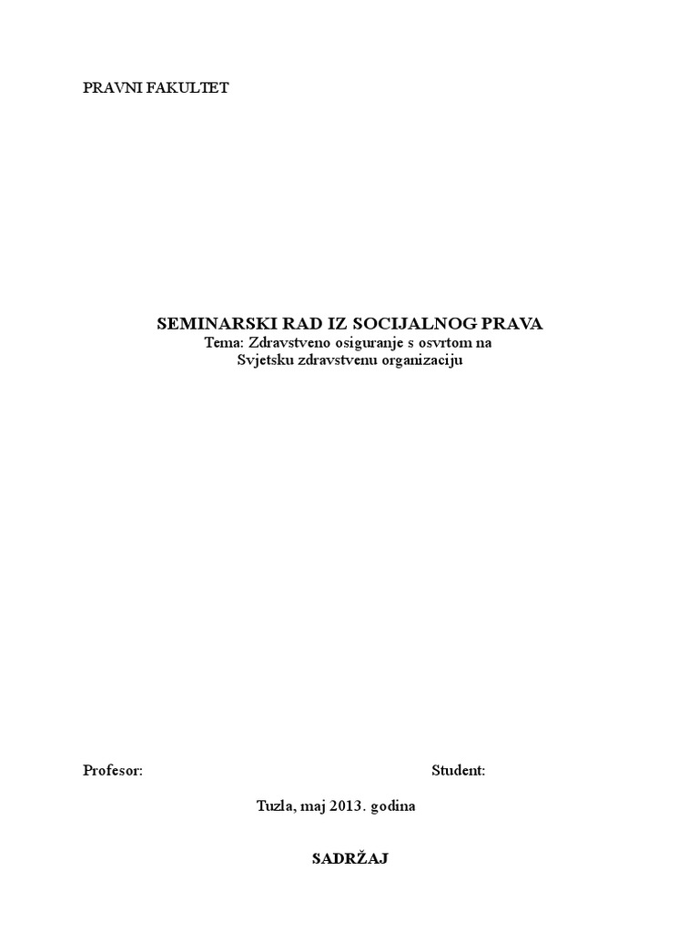 Seminarski Rad | PDF