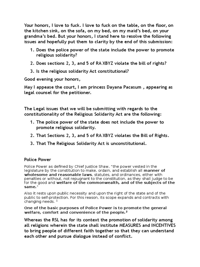 Does The Police Power of The State Include The Power To Promote ...